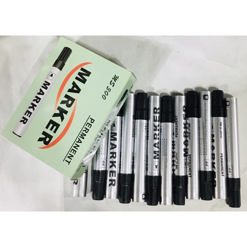 MARKER PERMANENT MARKER QUICK DRYING THICK INK PER BOX 12PCS | Shopee ...