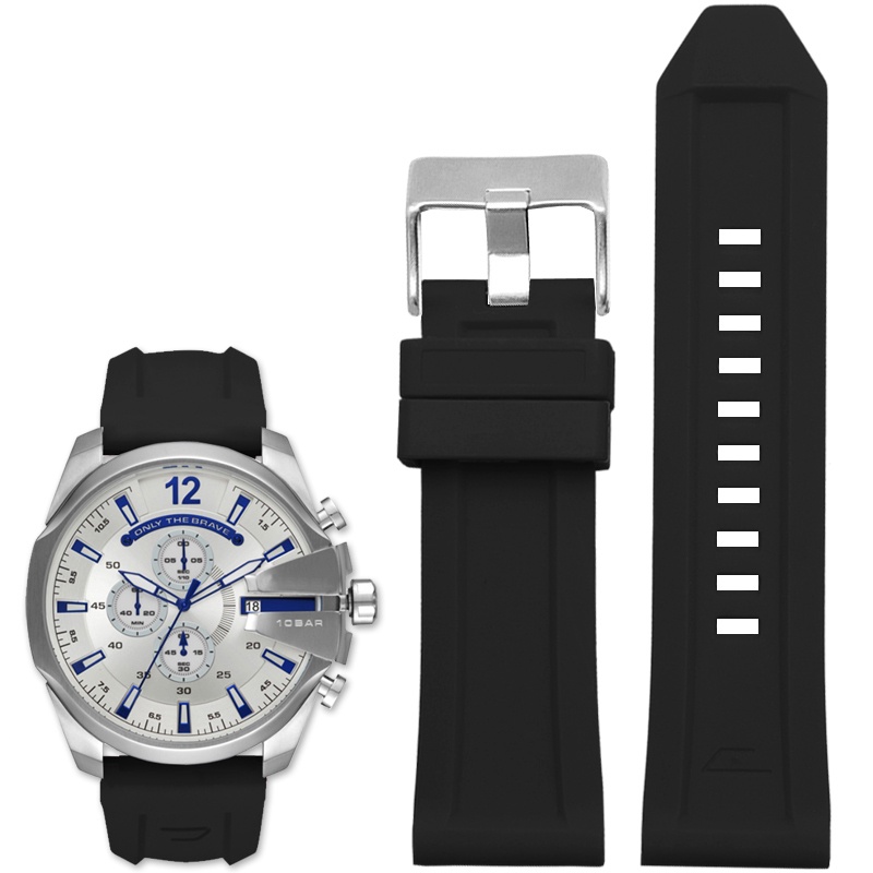 YIFILM Silicone Watch Band For Diesel Dz4496 Dz4323 Dz4378 Dz4318 Mens ...