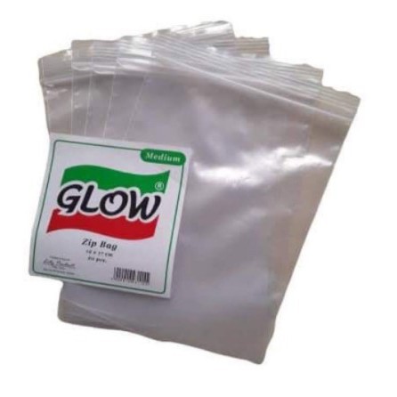 Glow Zip Lock Clear Plastic Zip Bag Resealable 1Pack/20Pcs | Shopee ...