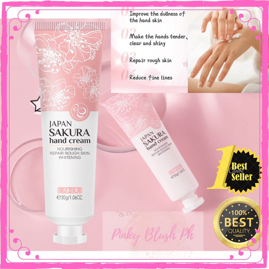 Sakura Hand Cream Nourishing Anti-chapping Reduce Wrinkles Hand Care Moisturizing Dry Hands ...