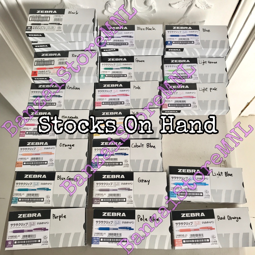 Zebra Japan Sarasa Clip Retractable Gel Pen 0.7 JJB15 / 1.0 JJE15 ...