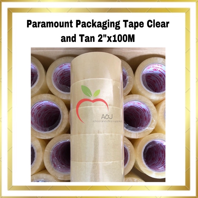 Packaging Tape Clear and Tan 100Mx2” Packing tape Paramount or Tuff | Shopee Philippines