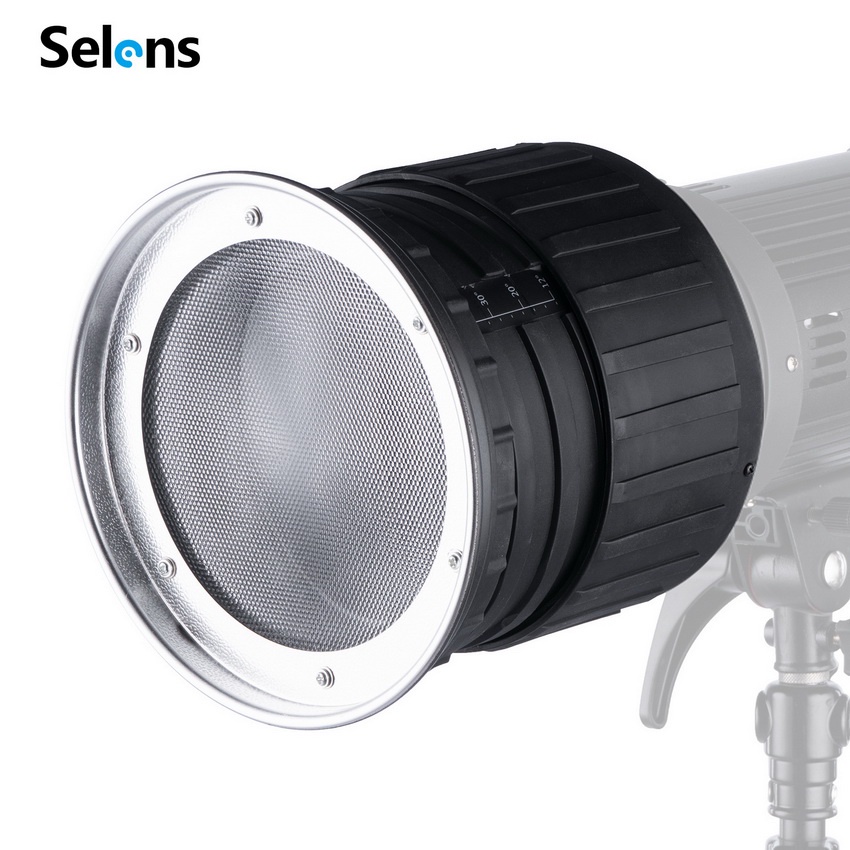 Selens Spotlight Condenser Studio Light Bowens Mount Portable LED Video ...