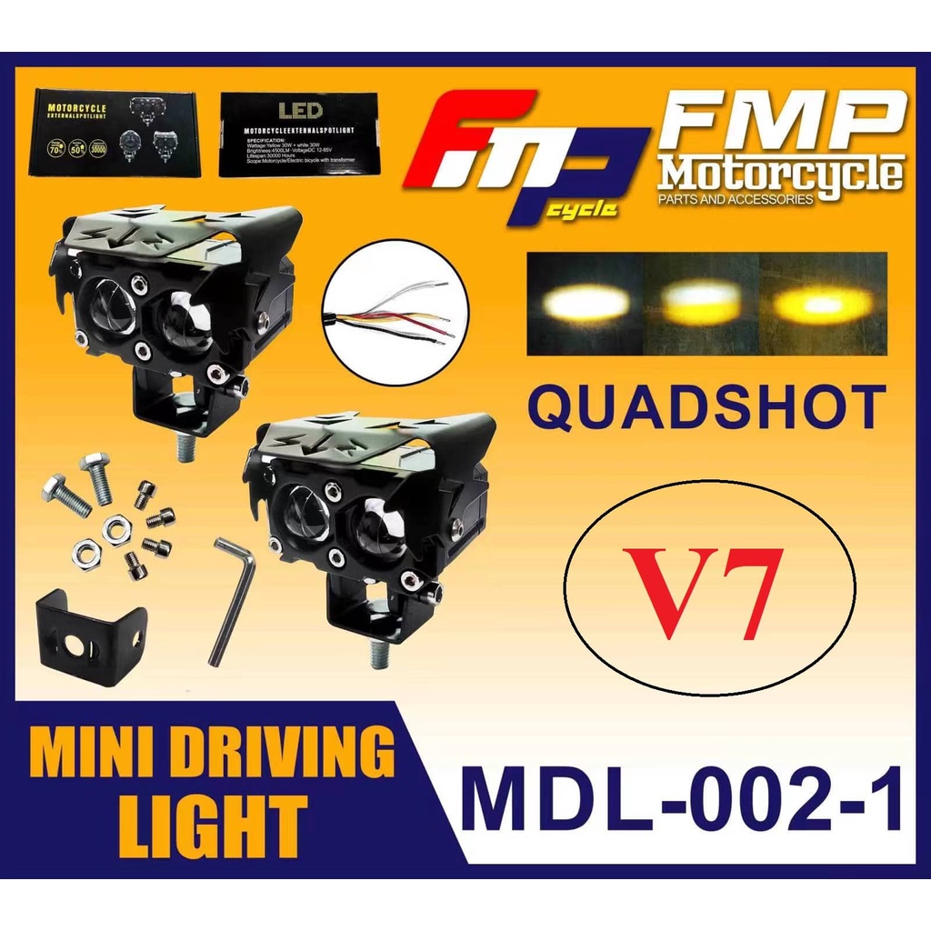 (COD) Motorcycle Mini Driving Light V7 -MDL 002-1 | Shopee Philippines