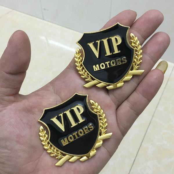 Design 3D Metal Emblem / Decal / Decals Sticker GOLD or SILVER - 2pcs ...