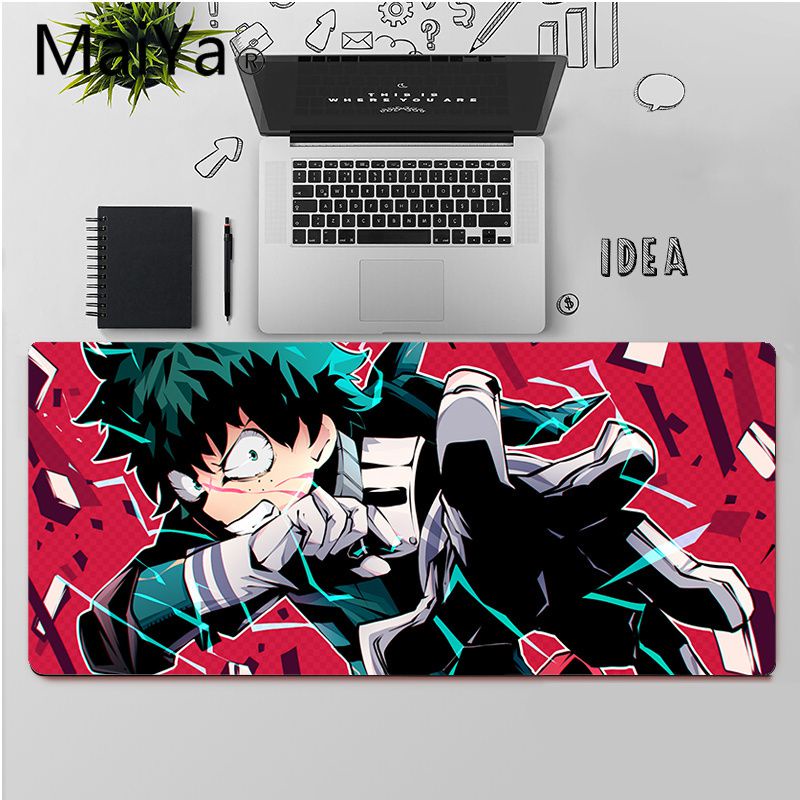 My Hero Academia deku Natural Rubber Gaming mousepad Desk Mat Large Mouse Pad Keyboards Mat ...