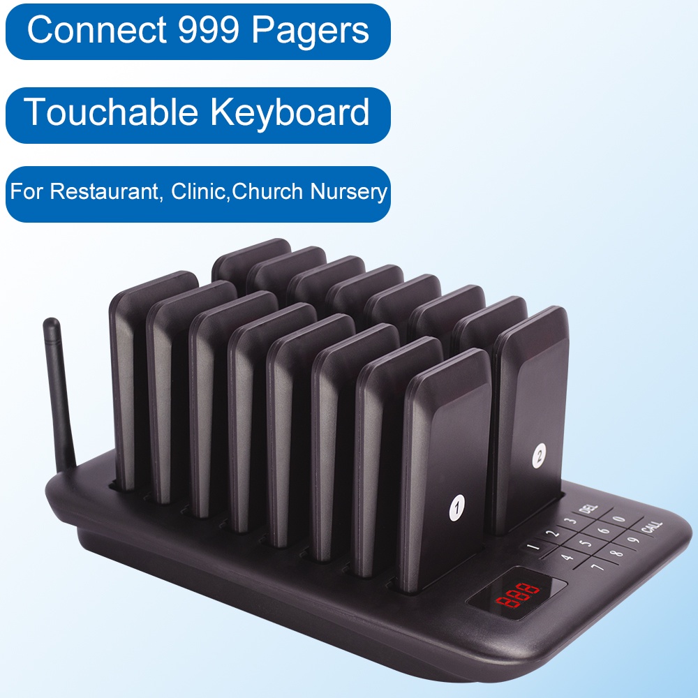 2022 NEW JINGLE BELLS Wireless Calling System Buzzer Restaurant Bar 16 ...