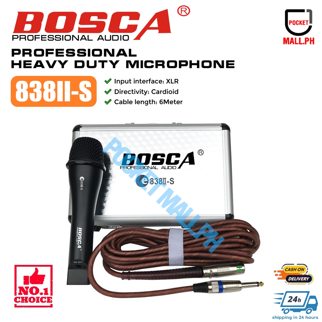 BOSCA Professional Heavy Duty Microphone High Quality Available Black ...