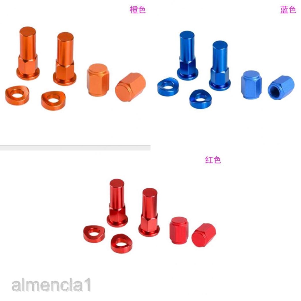 6 Sets Motorcycle Tyre Wheel Stem Caps Cover Rim Lock Nuts CNC ...