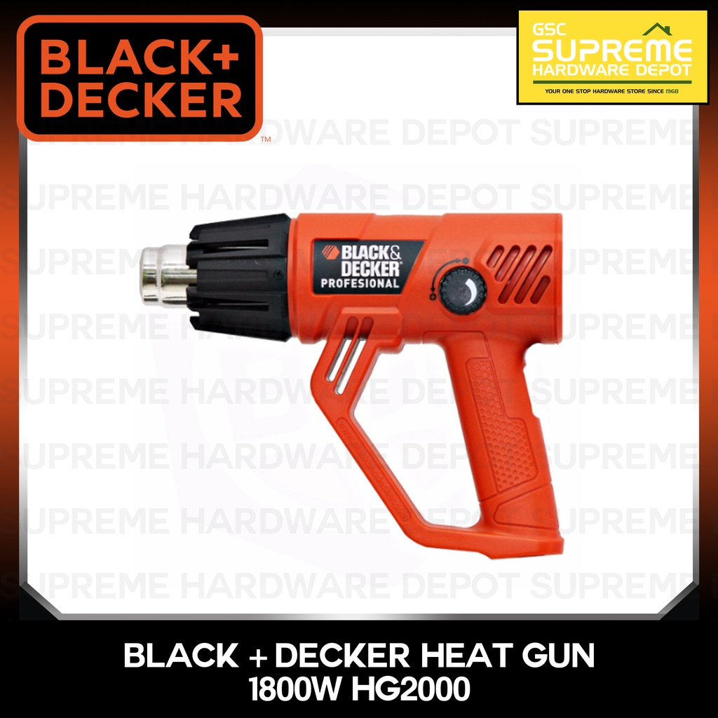 Black+Decker Heat Gun 1800W HG2000 | Shopee Philippines