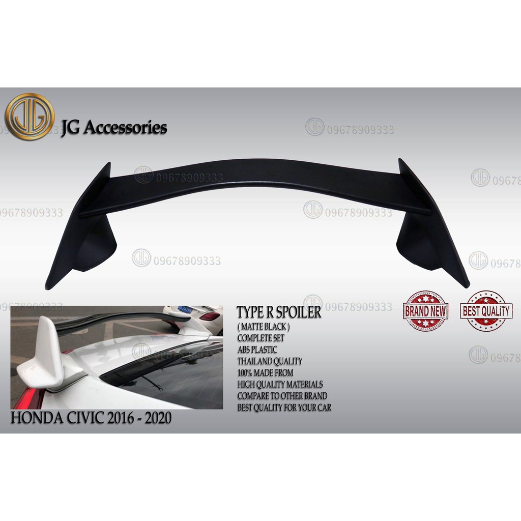 HONDA CIVIC 2016 2017 2018 2019 2020 2021 MUGEN SPOILER / REAR SPOILER ...