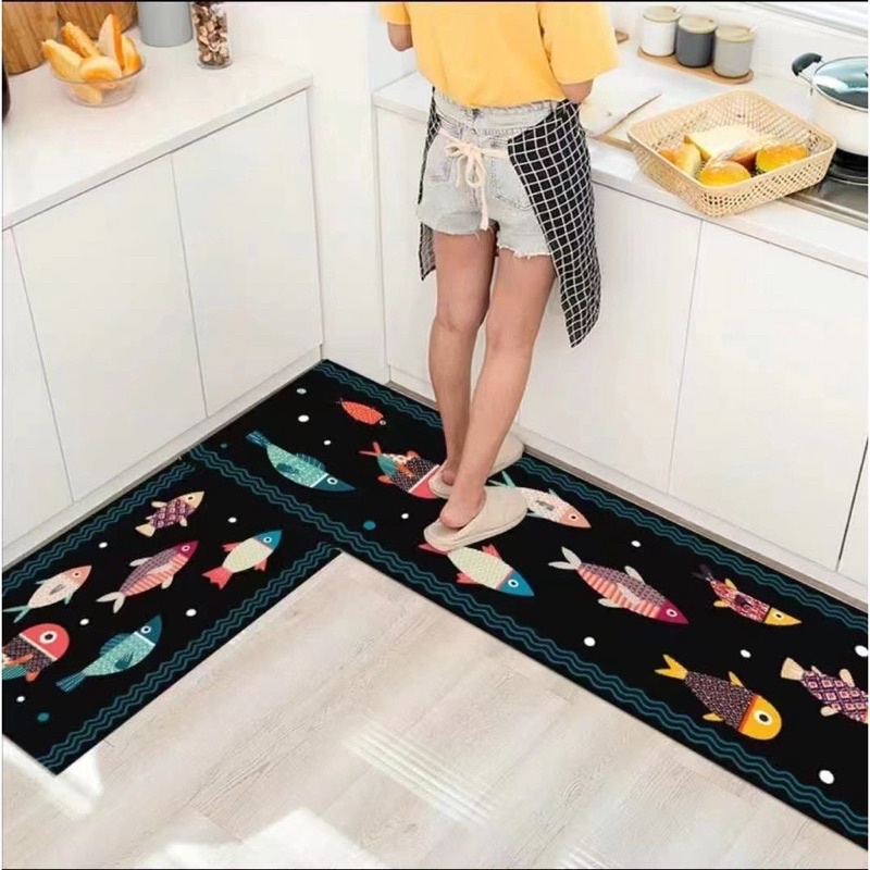 2pcs Kitchen mat, doormat, rug, bathroom carpet, Anti-Slip mat 2pcs ...