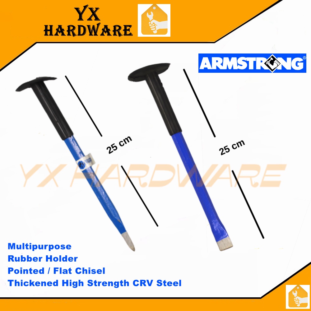 Armstrong Multipurpose Rubber Handle Pointed / Flat Chisel Paet Sinsil ...