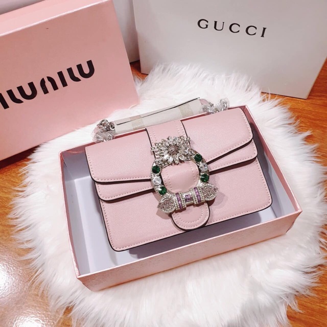Pink Miumiu with vip stone (Real Leather) | Shopee Philippines