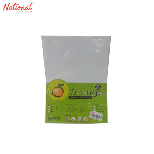 Orange Typewriting Paper A4 80Gsm 20S Bond Paper National Book Store ...