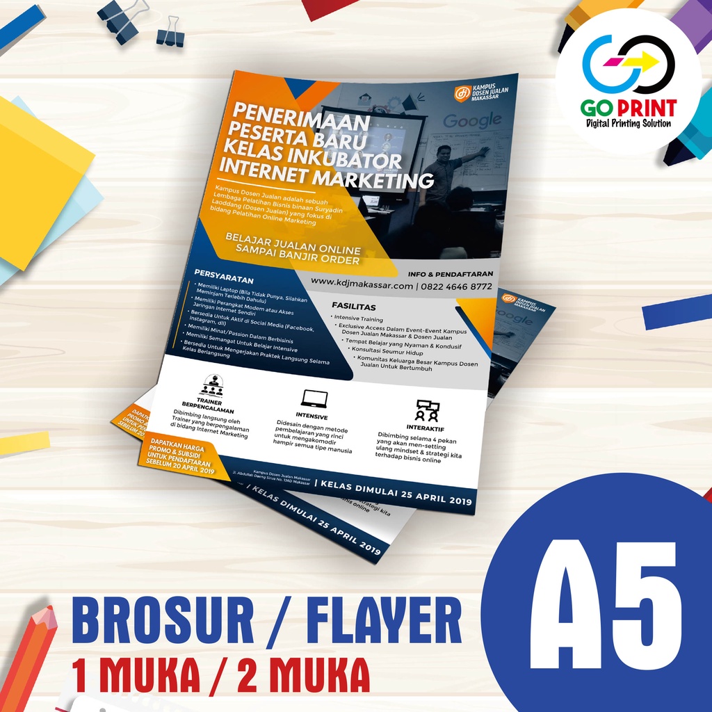 Print A5 Brochures / Print Flyers / Leaflet Art Paper 150 Grams (min ...