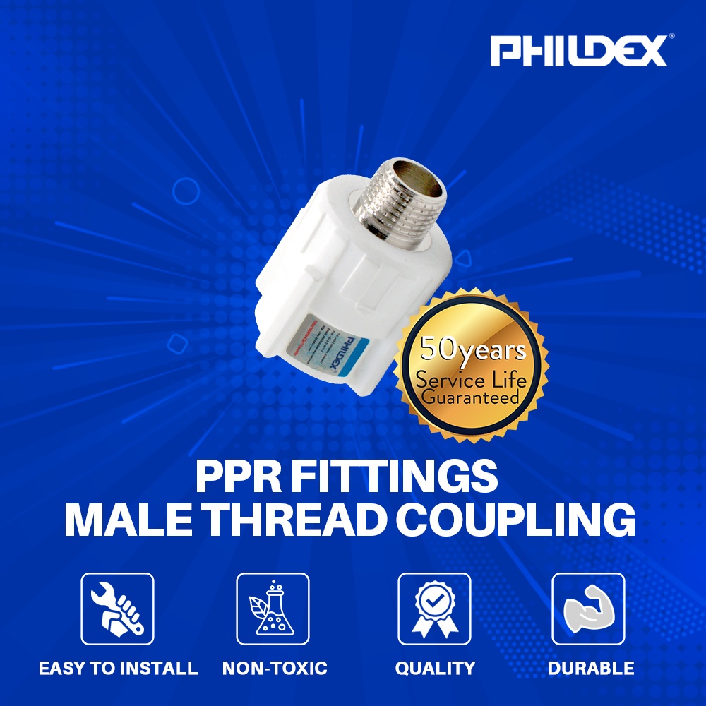Phildex PPR Fittings Male Thread Coupling | Shopee Philippines