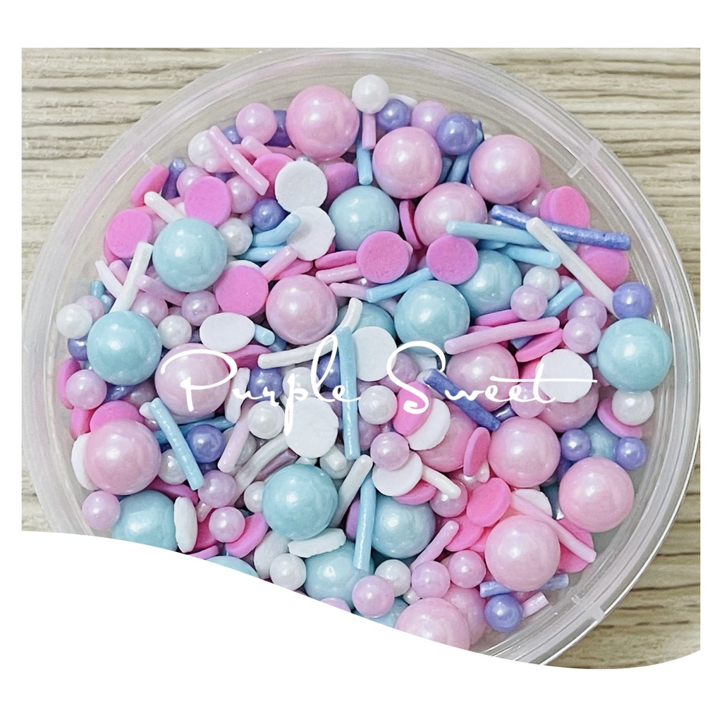 Assorted Edible Candy Sprinkles / Dragees / Flower Sprinkles / Pastel ...