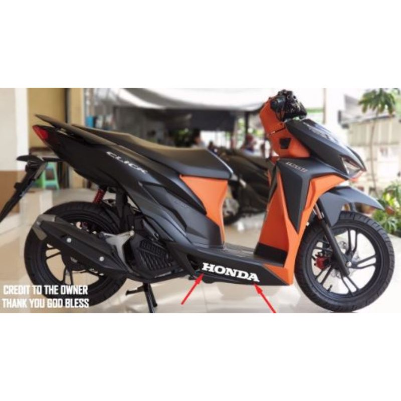HONDA CLICK SIDESKIRT STICKER (HONDA) WHITE/HOLOGRAM | Shopee Philippines