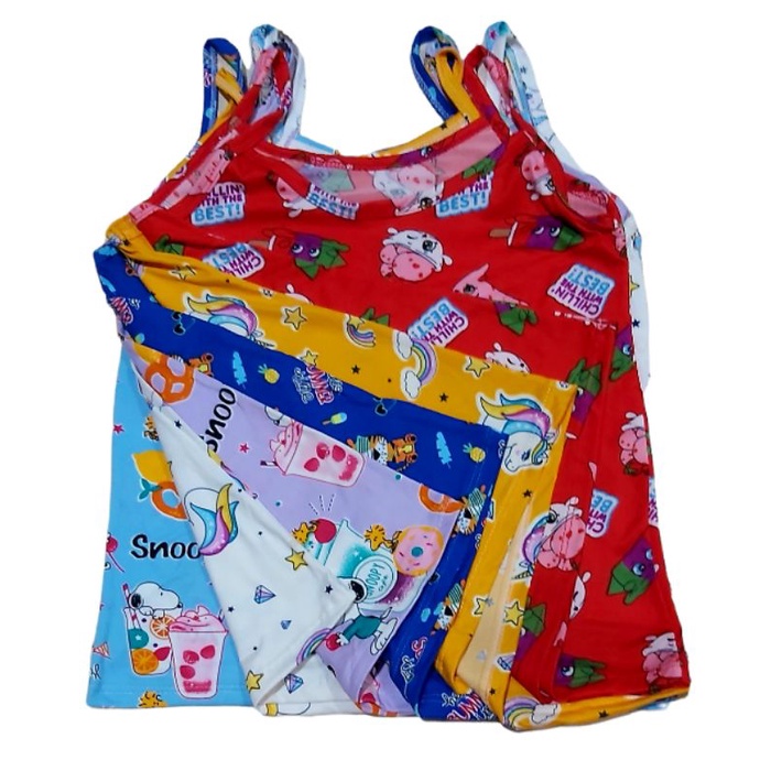 6pcs...SPAG SANDO KIDS CAN FIT 7-10YRS YRS OLD DEPENDS ON KIDS BODY ...