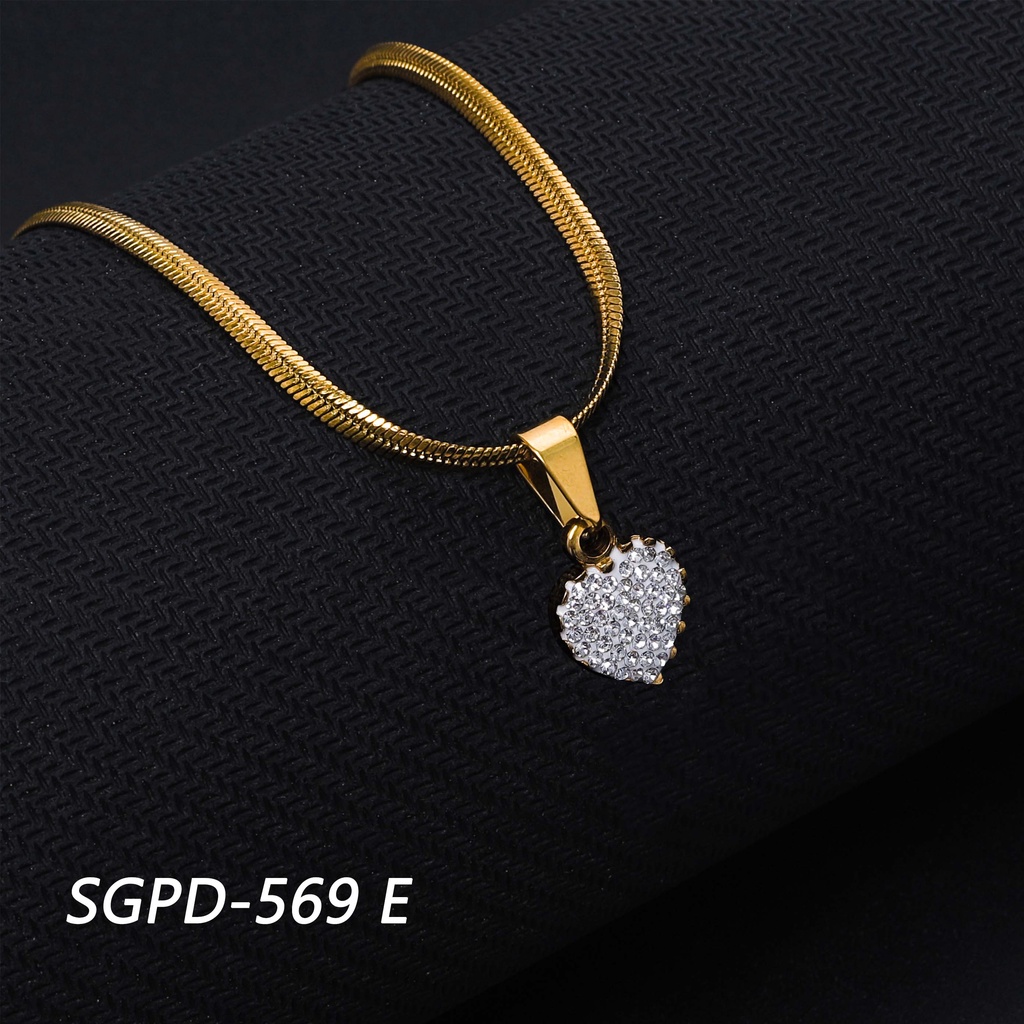 LAJ - 18k Gold Stainless Steel Pendants(SGPD) with Free Box | Shopee ...