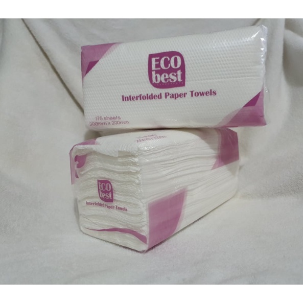 Interfolded Paper Towel Tissue 175 Sheets (Set of 10 Packs) | Shopee ...