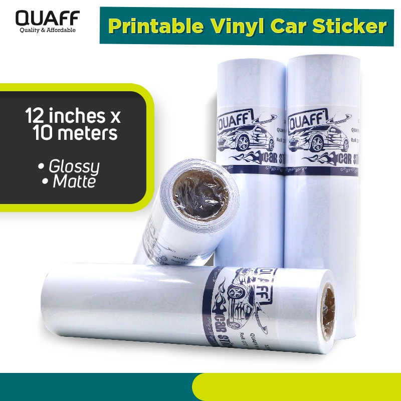 Printable Vinyl Car Sticker White 12inches x 10meters for ECO SOLVENT ...