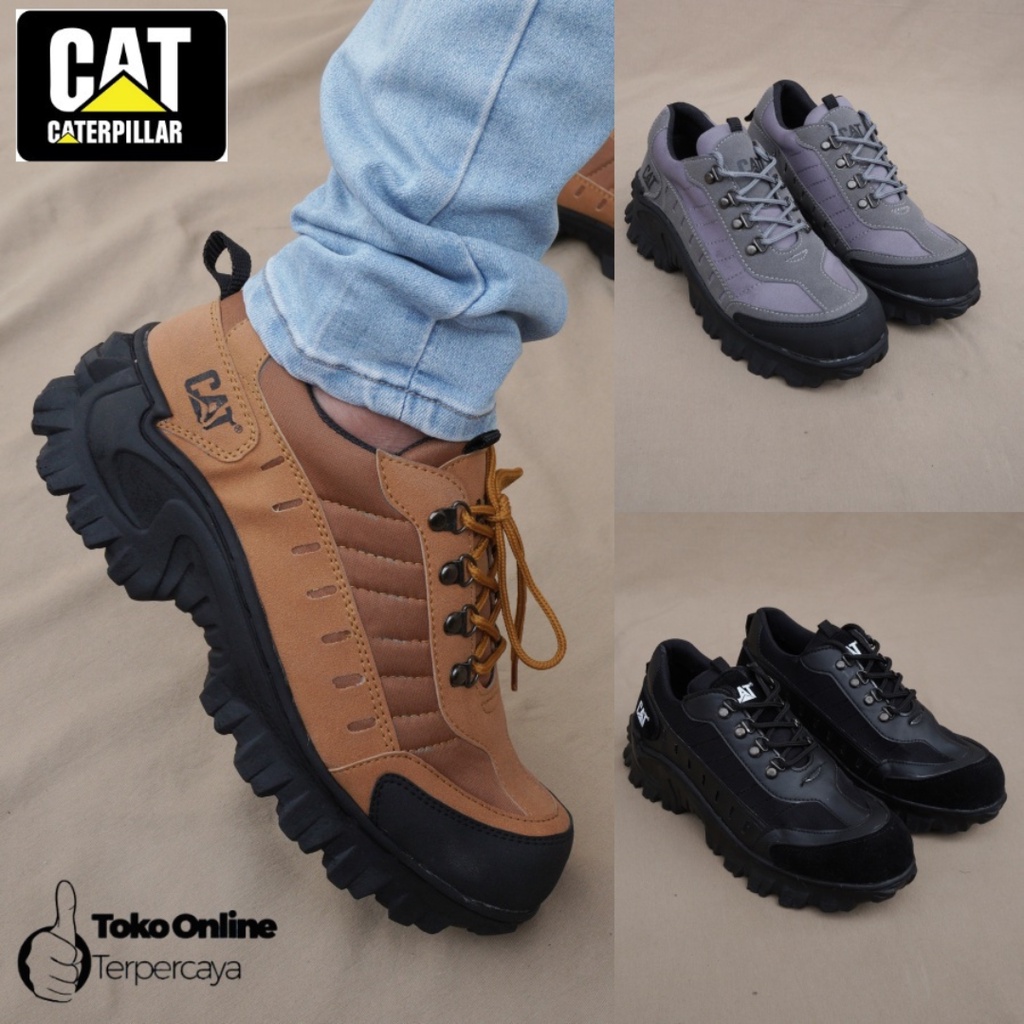 Caterpillar Bulldozer Men's Safety Boots Outdoor suede Work Shoes Can ...