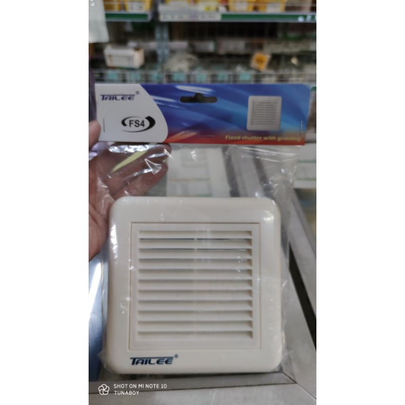 PVC Fixed Exhaust Louver With Screen 4 Inch | Shopee Philippines