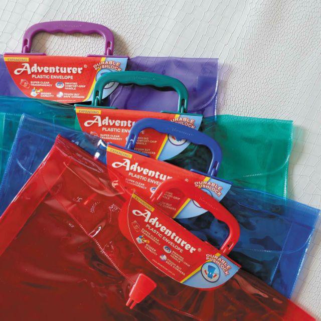 ADVENTURER Expanding Plastic Envelope w/ Handle | Shopee Philippines