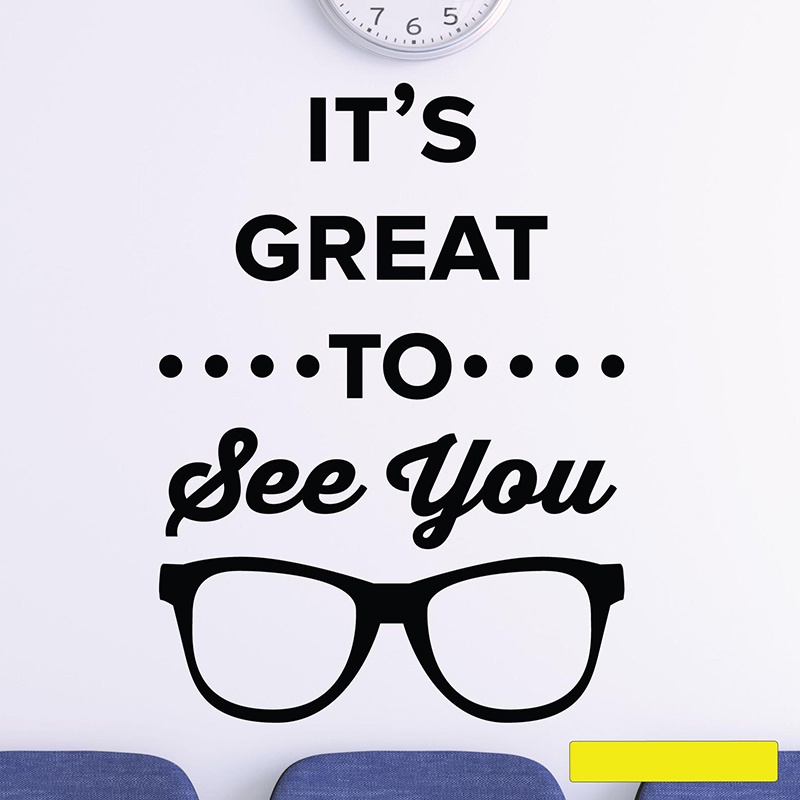 Vinyl Wall Sticker It'S Great To See You Optometrist Doctor Office Wall ...