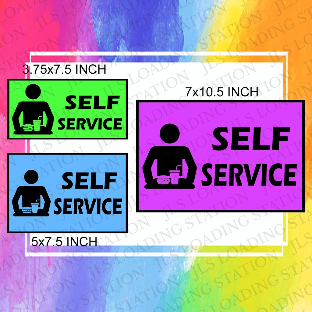 SELF SERVICE (LAMINATED/PVC) SIGNAGE | Shopee Philippines
