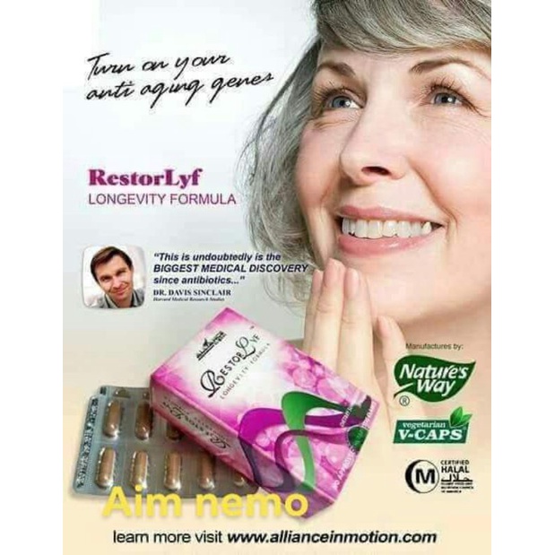 RESTOR LYF 30Vcaps by Aim global products (Jan 2026 Exp) | Shopee ...