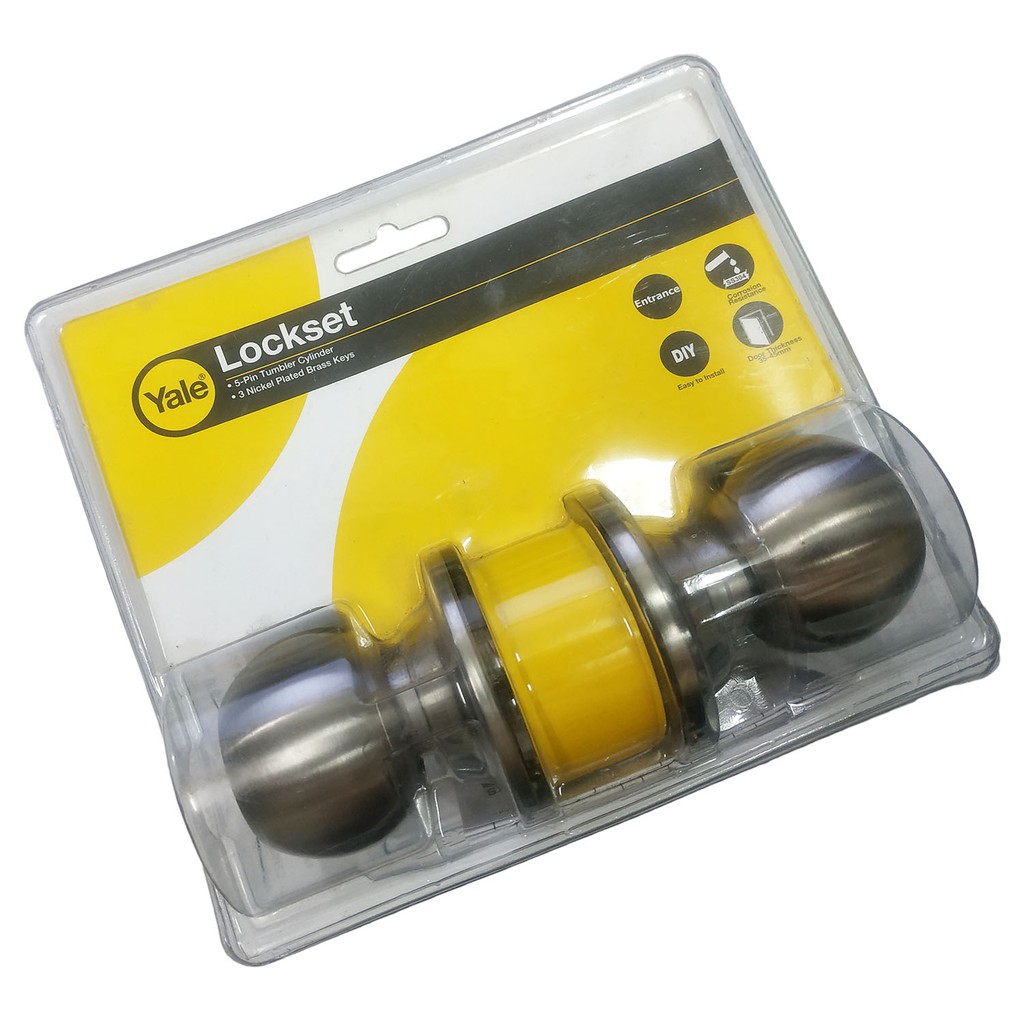 ORIGINAL YALE DOOR KNOB LOCKSET WITH 3 KEYS VCA4147 ...