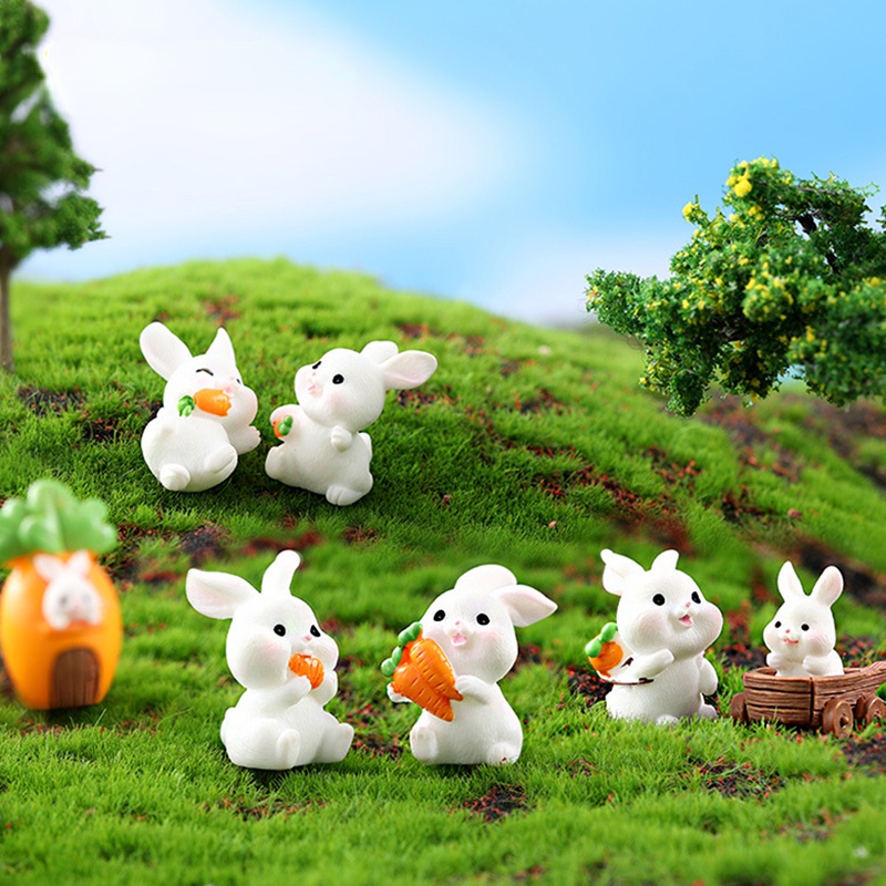 1PcsMiniature Cartoon Rabbit Fairy Garden Home Decor Garden Accessories ...