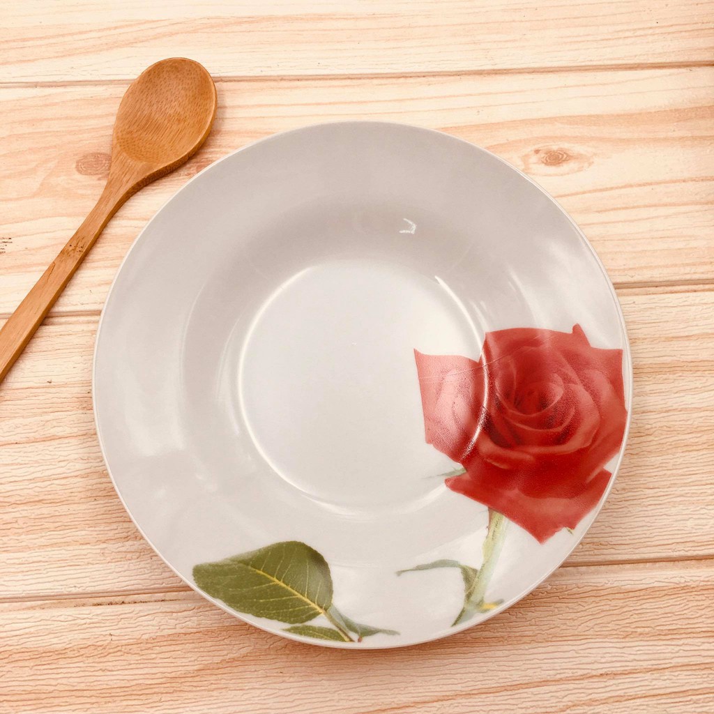 AK 8 inches Rose Design Dinnerware Kitchen Bowl Plate Dinnerware ...