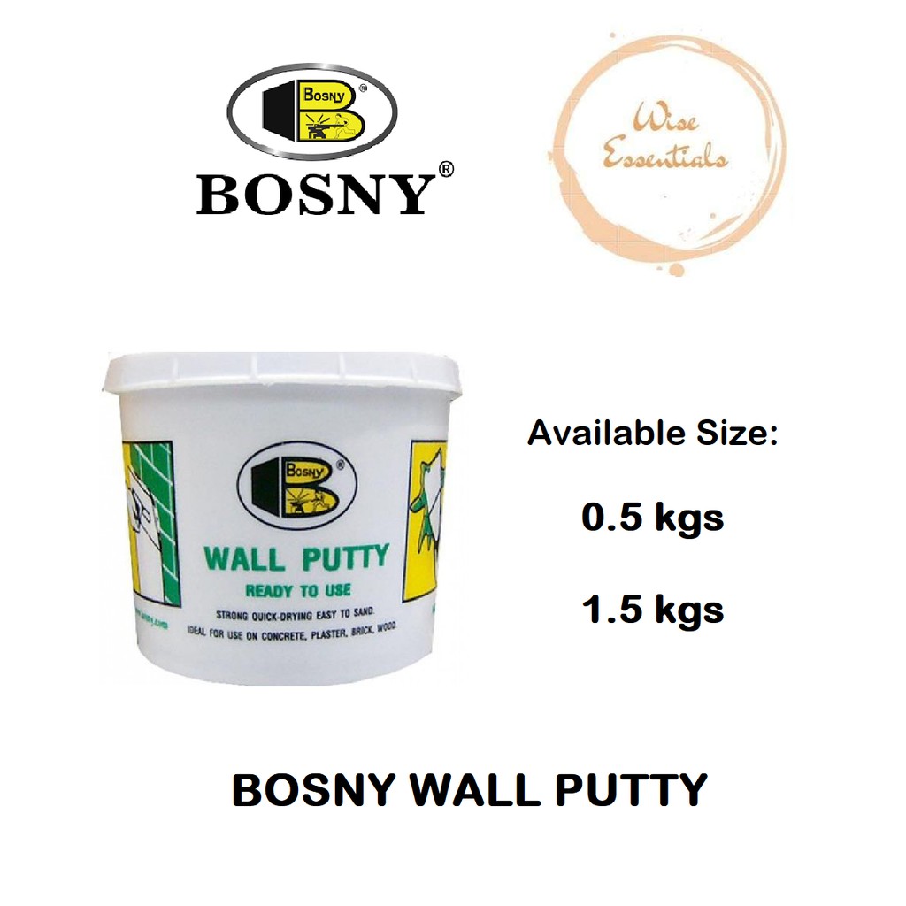 BOSNY Wall Putty 0.5Kg & 1.5Kg | Shopee Philippines
