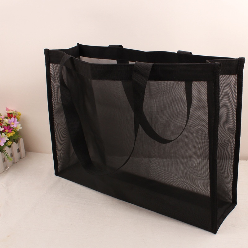 Mesh Shoulder Bag Travel Clothes Organizer Storage Bag Portable ...