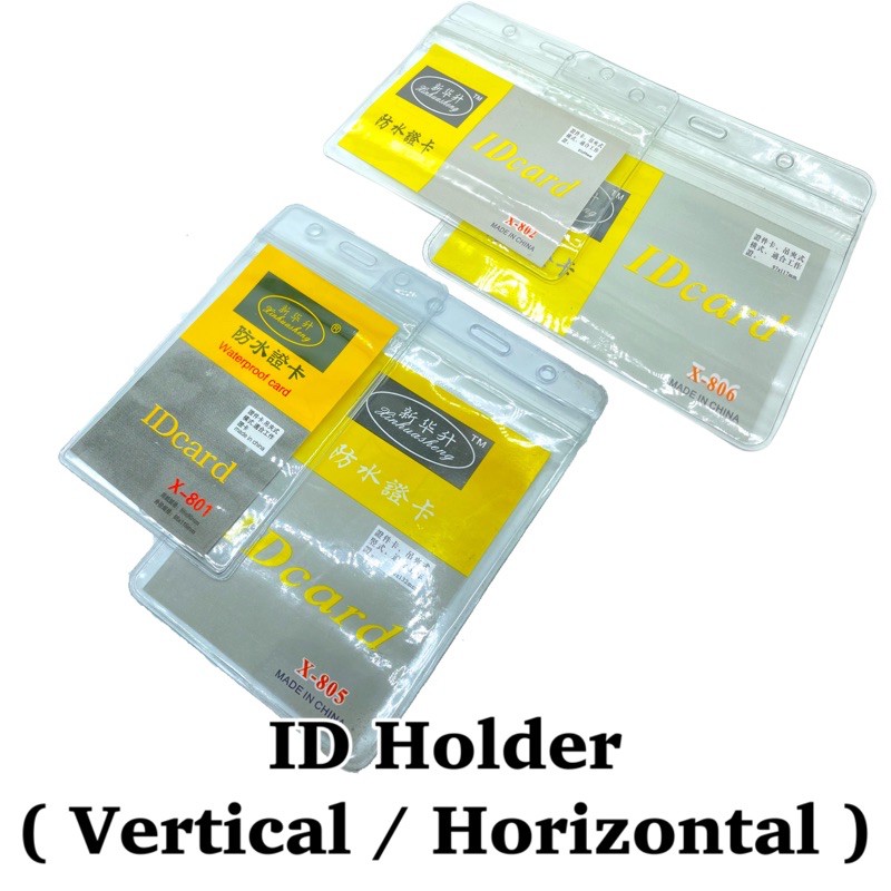AKINA SAVE Transparent ID Holder Vertical & Horizontal Name Card Holder ...