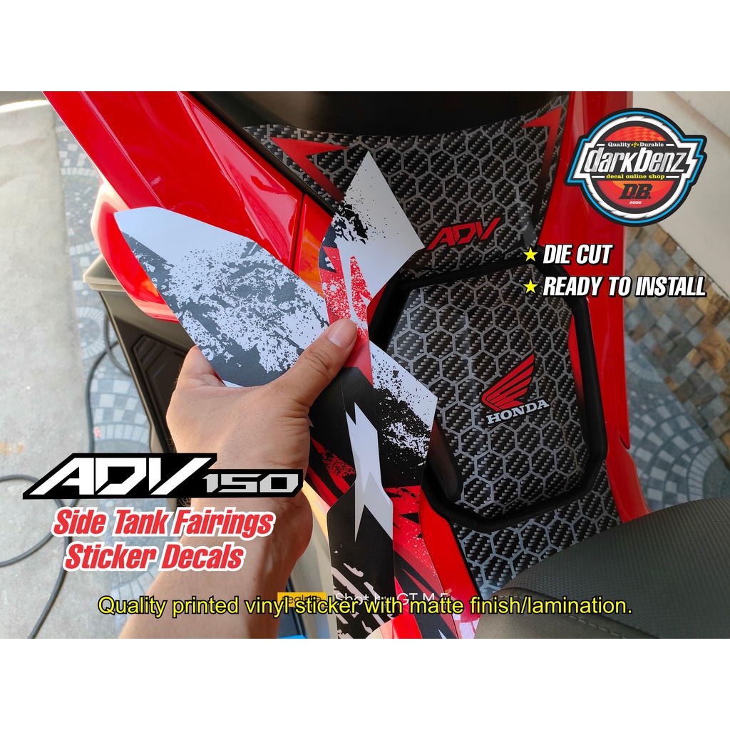 Honda ADV 150 New Side Part Fairing Concept Quality Printed Sticker ...