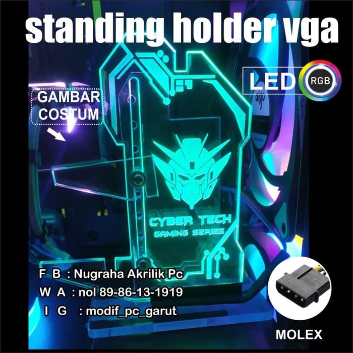 Free VGA Led RGB Logo Standing Holder | Shopee Philippines