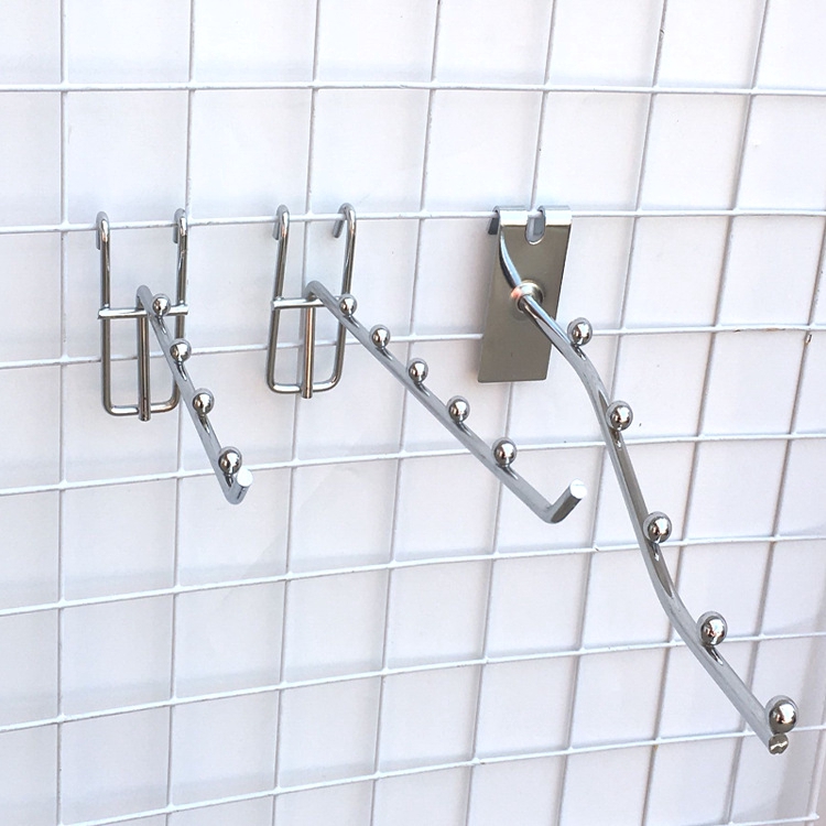 Shelves Supermarket Shelves Hook Mesh Hooks 5 beads 7 beads Bending ...