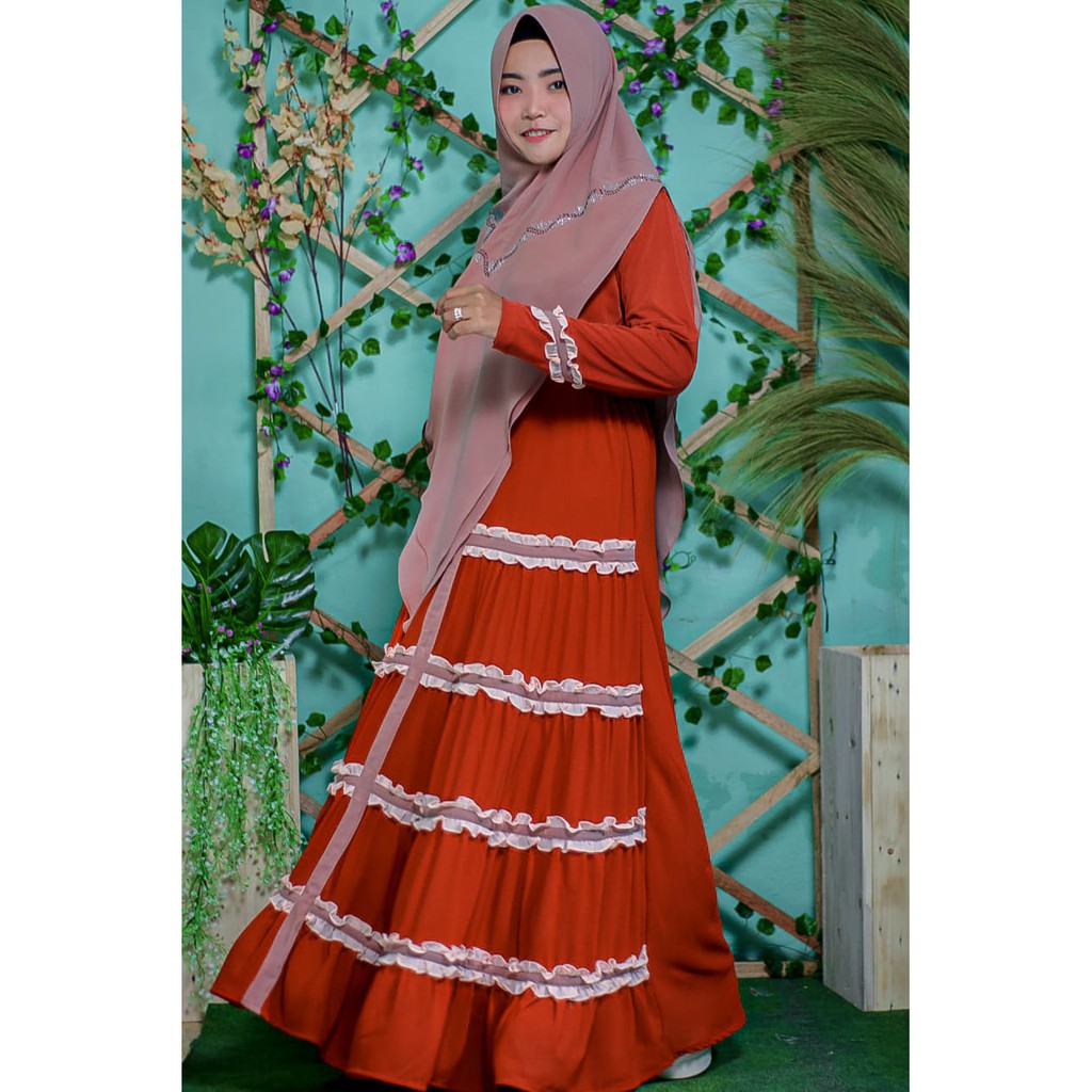 Syamira Set - Formal Muslim Syari GAMIS (Dress + Khimar) | Shopee ...