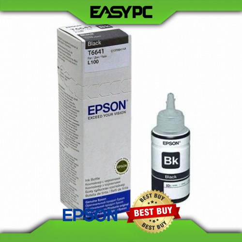 Epson T664100 Black Ink,Compatible Printer: L100/L120/L200/L210/L220 ...