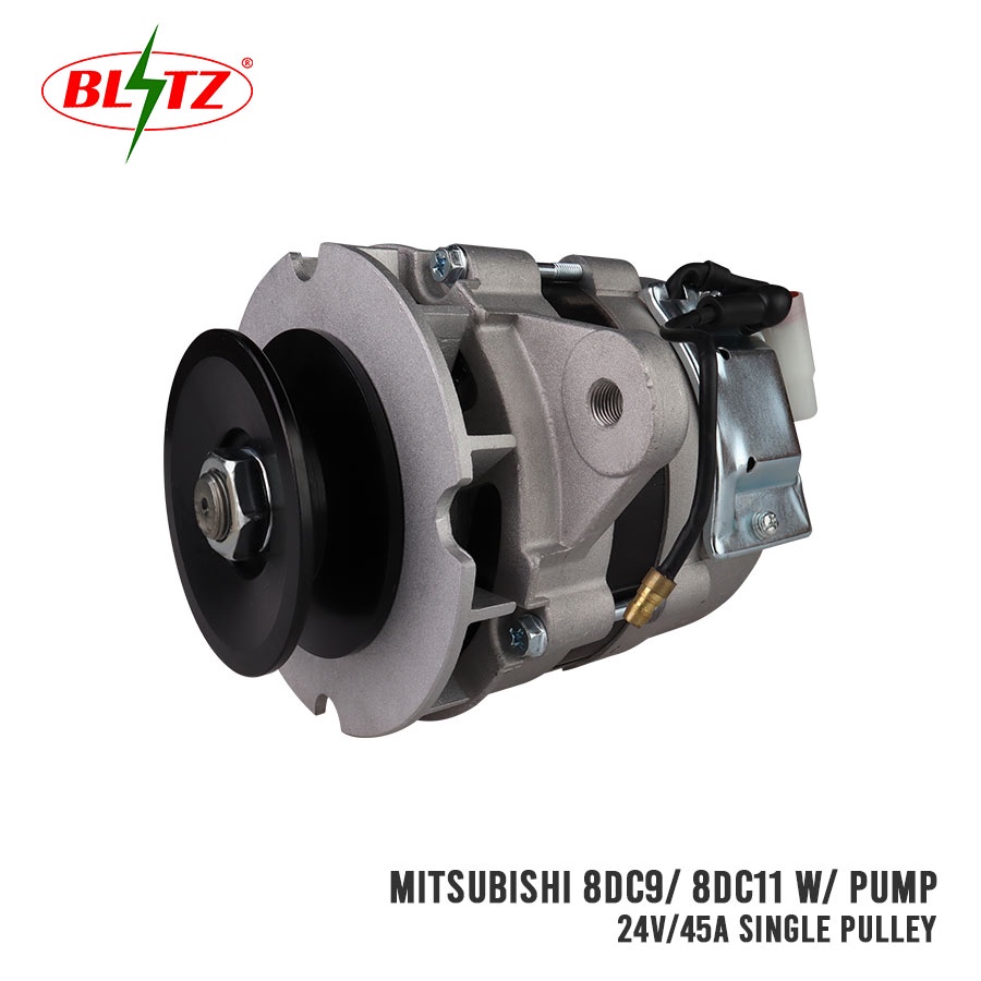 BLITZ ALTERNATOR ASSEMBLY /MITSUBISHI 8DC9 /8DC11 W/ PUMP / 24V/45A ...