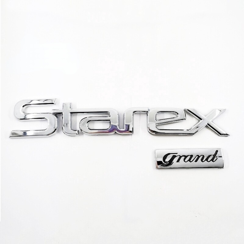 HYS 1 x ABS Chrome Starex Grand Logo Car Auto Rear Trunk Emblem Sticker ...