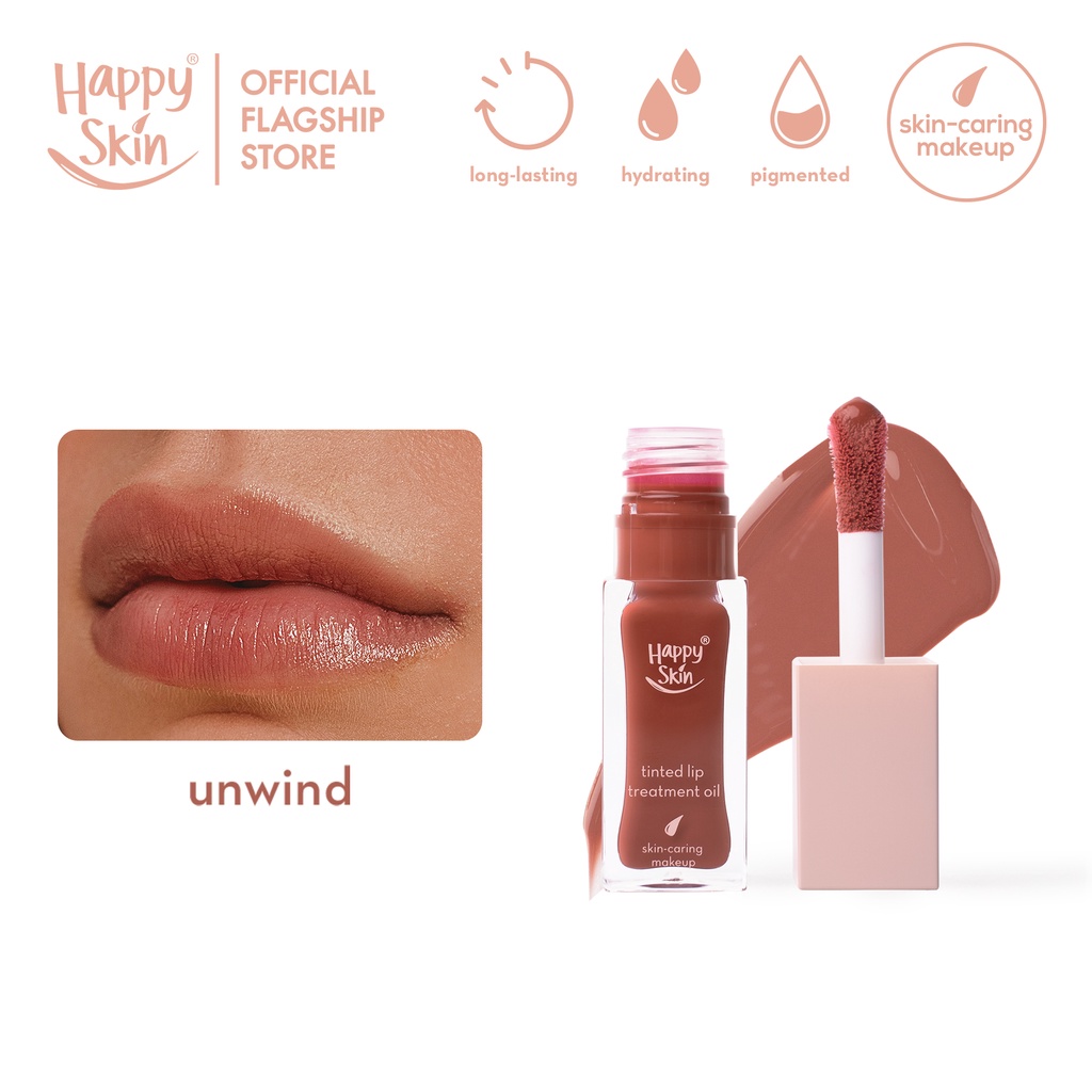 Happy Skin Second Skin Tinted Lip Treatment Oil in Unwind | Shopee ...
