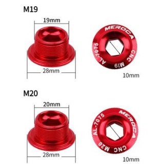 M15/M18/M19/M20 Bicycle Crankset Screws Aluminum Alloy Crank Bolt Cover ...