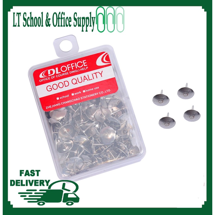 Thumb Tacks Push Pins nickel silver metal Flat head | Shopee Philippines