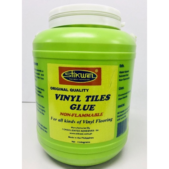 STIKWEL Vinyl Tile Glue (1 liter or 1 gallon) | Shopee Philippines